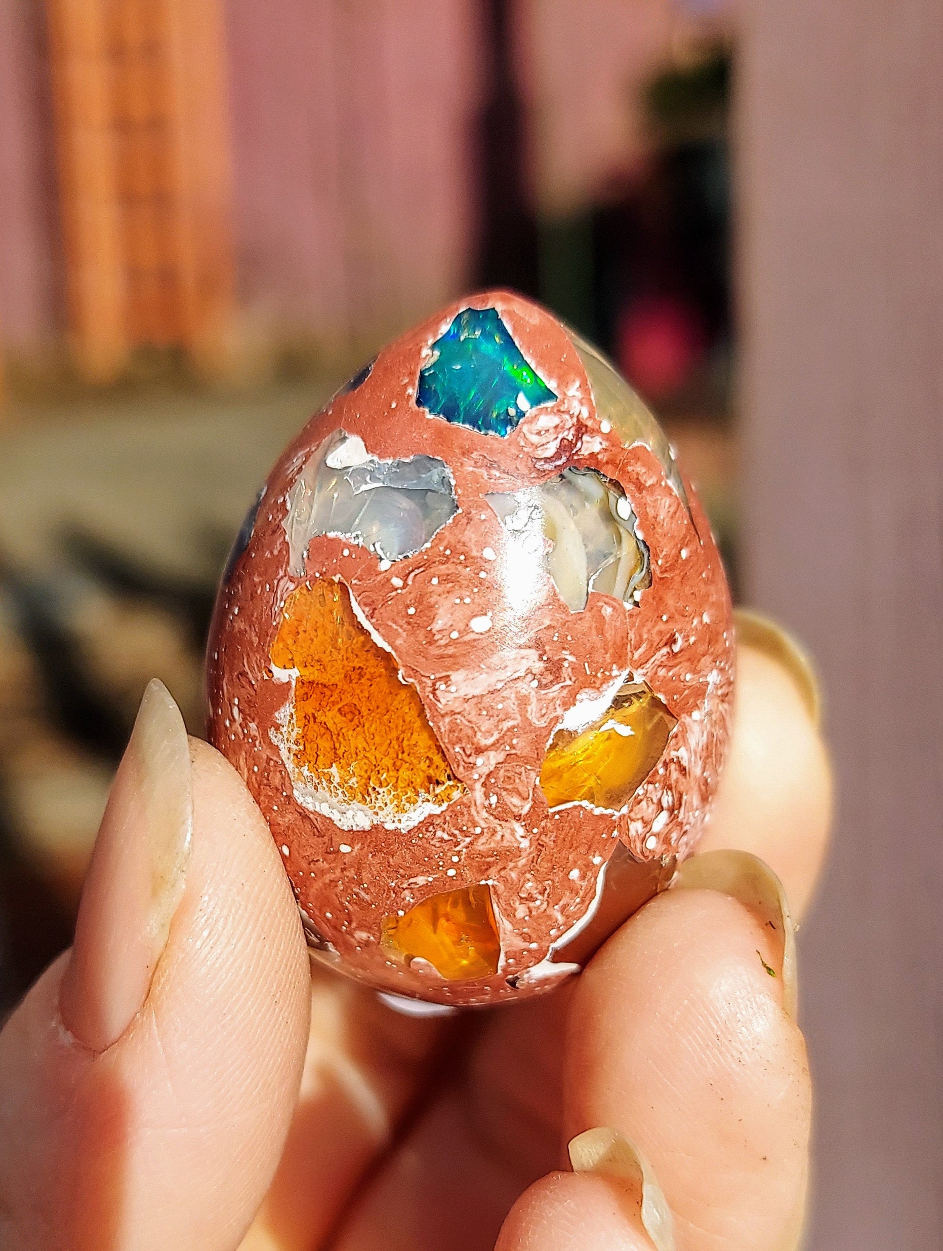mexican matrix fire opal